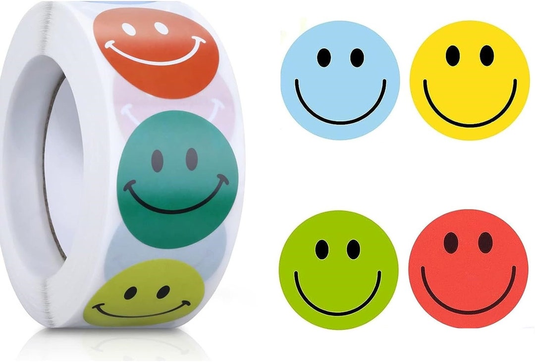 Gift Sticker Smiley Smiling Face Sticker Labels Decorative Stickers 25 ...