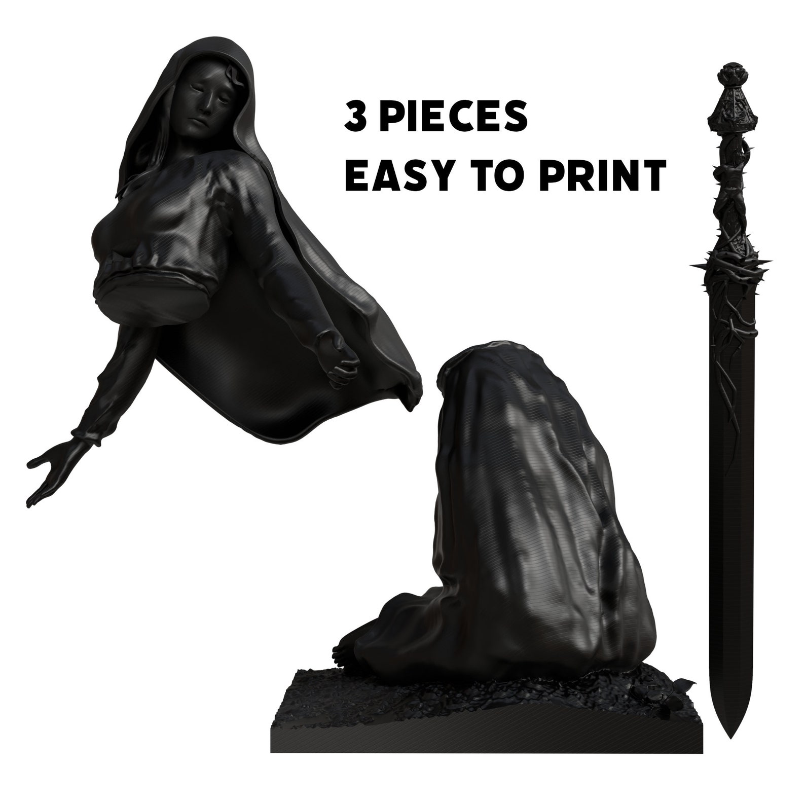 Mea Culpa Blasphemous Figure 3D MODEL STL - Etsy