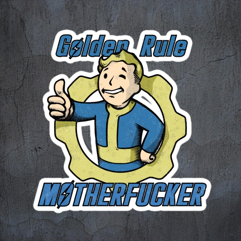 Fallout Game and TV Show Golden Rule Bubble-free Stickers - Etsy