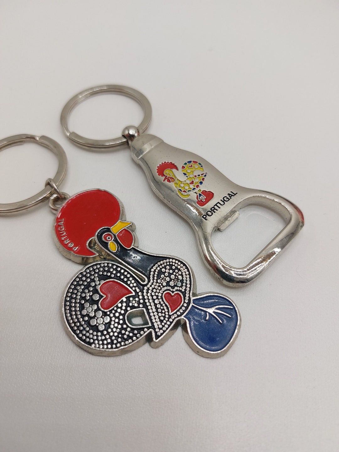 Key Chain With Image of a Rooster, Key Chain From Portugal, Steel Key ...