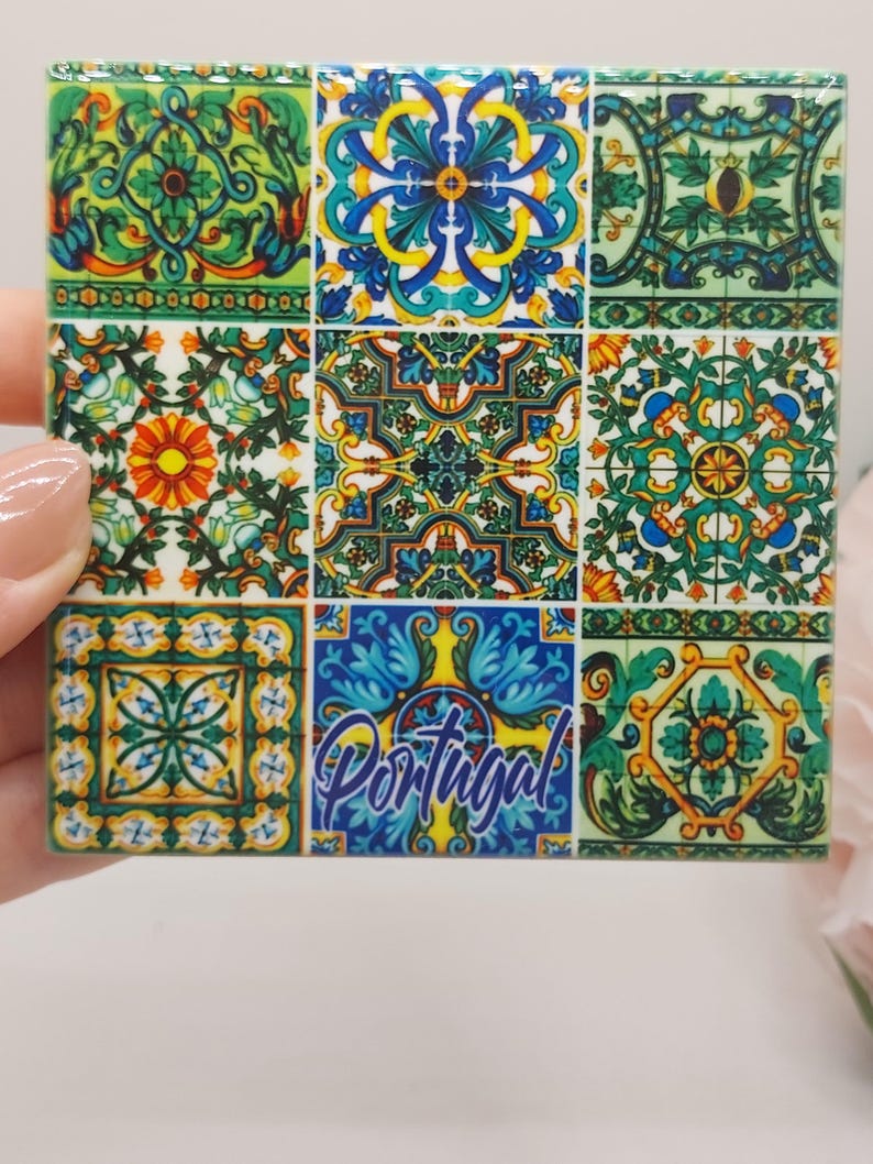 Tile 4"×4", 10 × 10cm From Potrugal, Square Smal Tile, Gift From ...