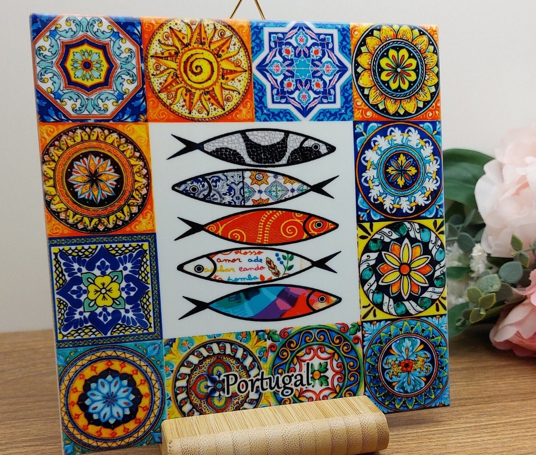 Portuguese Tile 5.95.9, 1515cm ,portuguese Fish, Portuguese Sardine ...