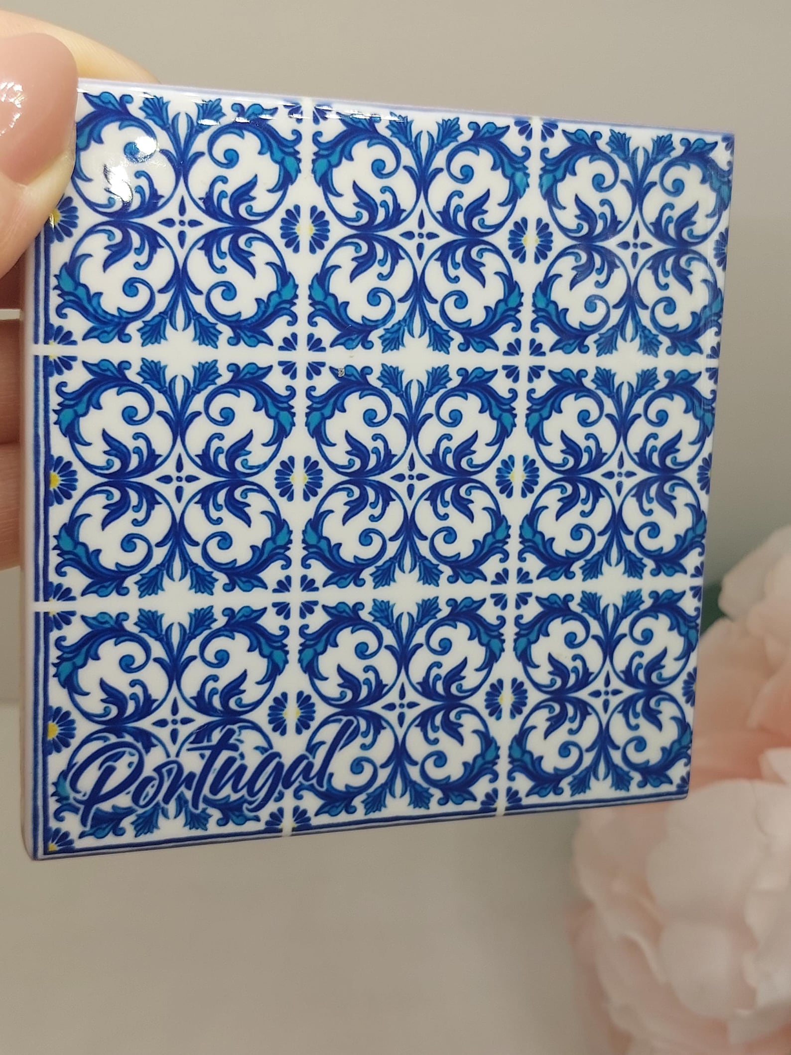 Tile 4"×4", 10 × 10cm From Potrugal, Square Smal Tile, Gift From ...