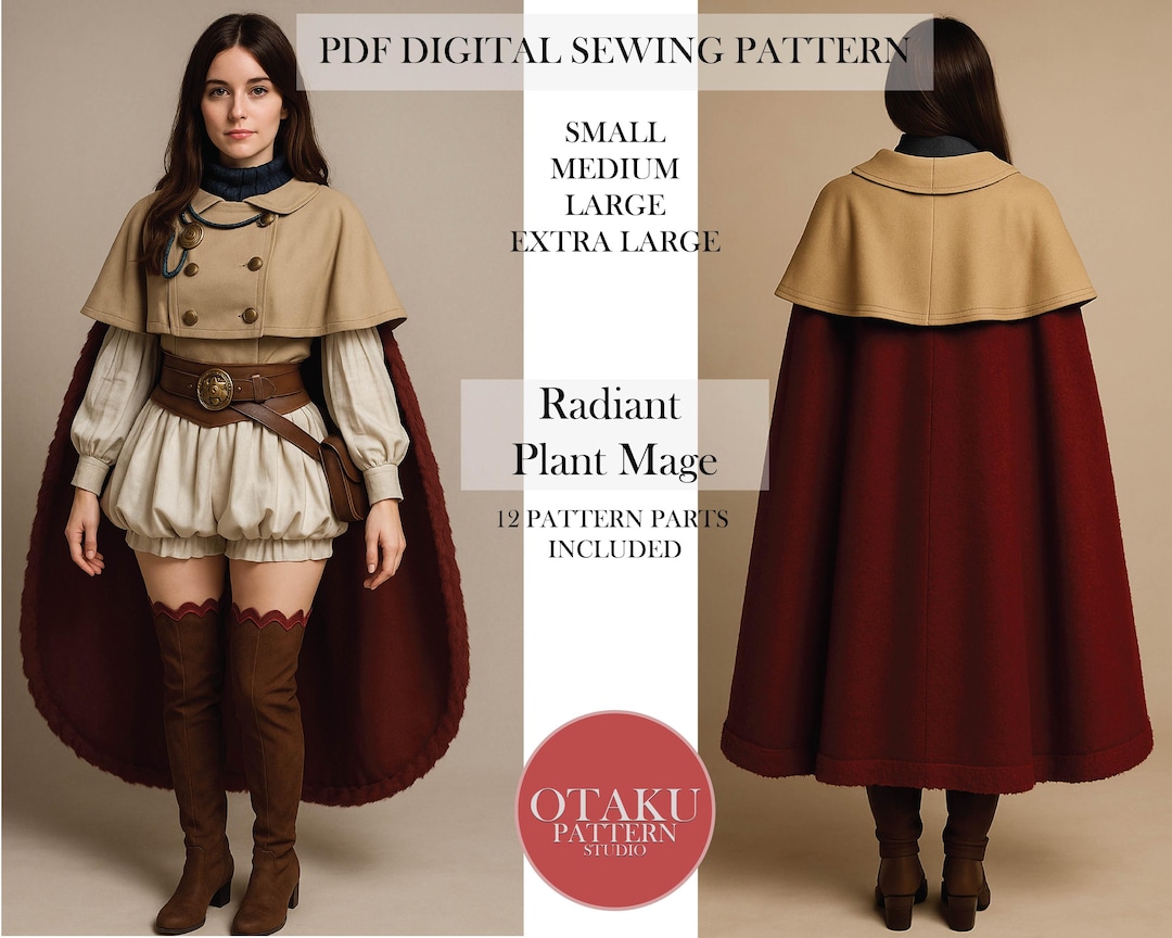 Plant Magic Healer Cosplay Costume Pattern: Noble Mage Outfit (PDF ...