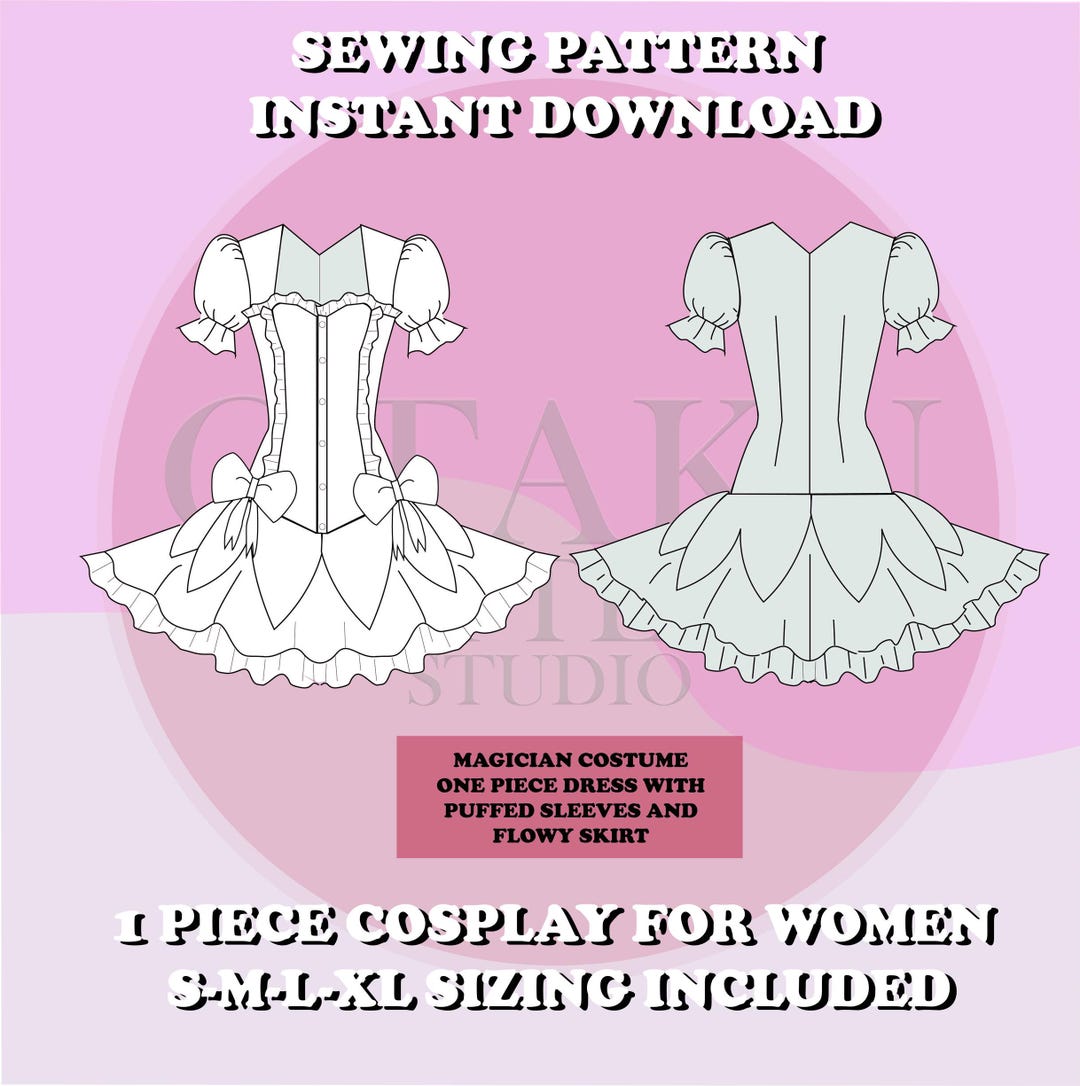 Magical Girl Cosplay Costume PDF Sewing Pattern | DIY Custom Cosplay ...