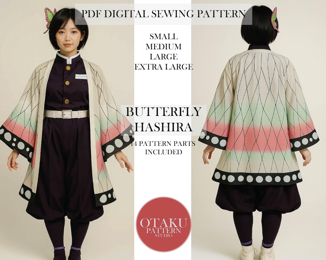 Insect Hashira Cosplay Sewing Pattern: Uniform, Pants & Cloak (PDF ...