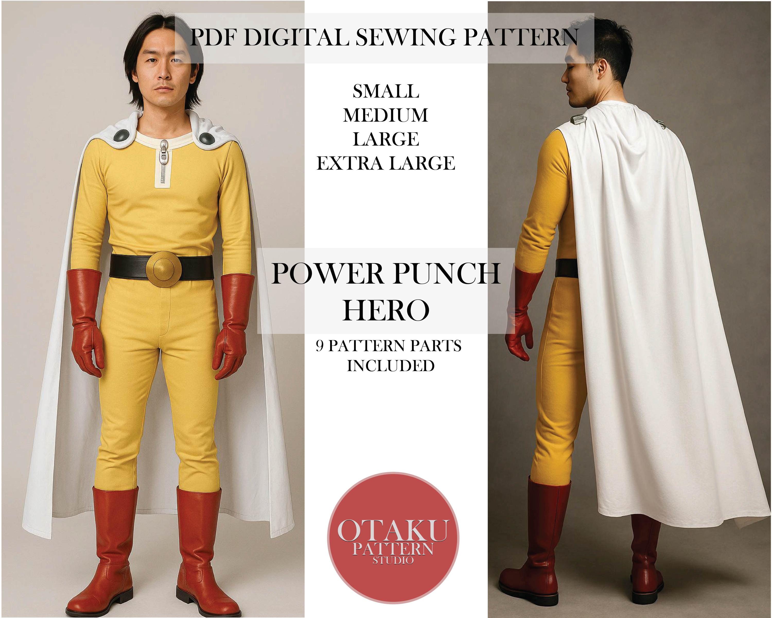 Hero Cape & Jumpsuit Cosplay Sewing Pattern: Stretch Fabric (PDF ...