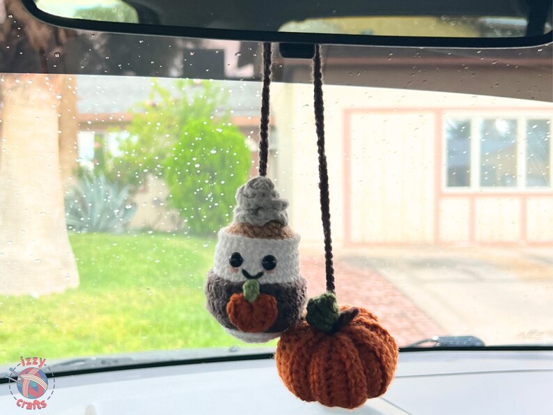 PDF File Crochet Pattern for Pumpkin Spice Latte Dangle - Crochet Car ...