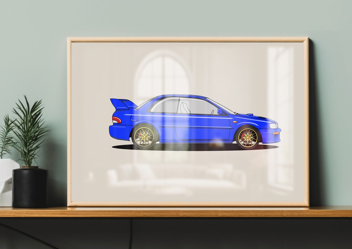 1998 Subaru Impreza 22B WRX STI, Subaru Tecnical International, Vector ...