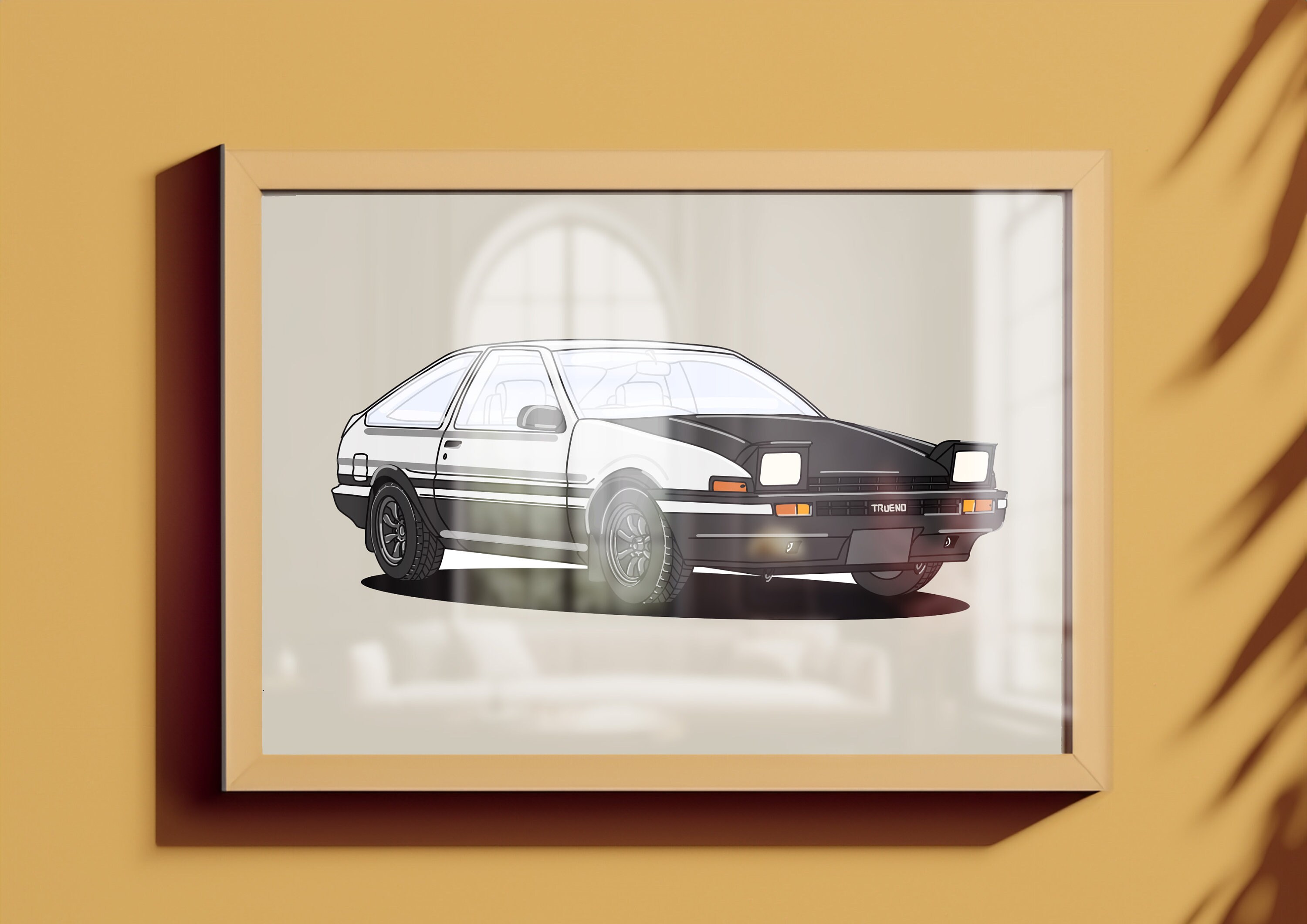 1987 Toyota Sprinter Trueno AE86 , Vector Fileai., Wall Art, Poster ...