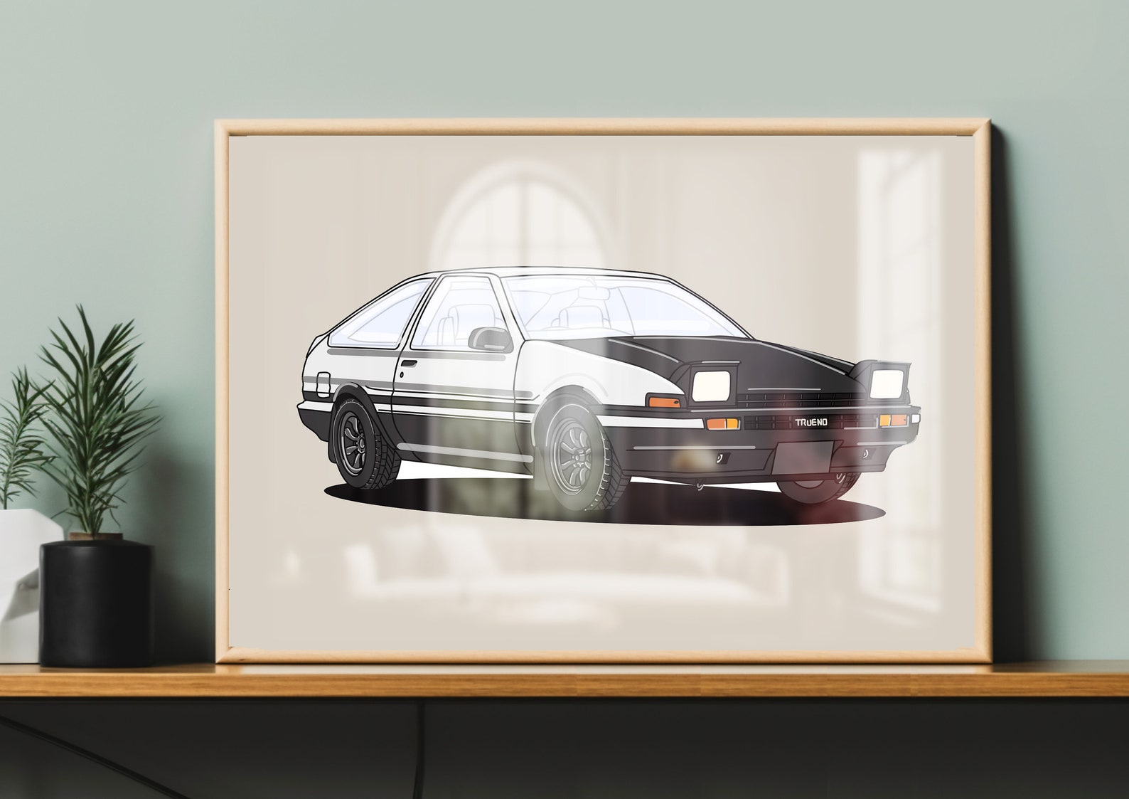 1987 Toyota Sprinter Trueno AE86 , Vector Fileai., Wall Art, Poster ...
