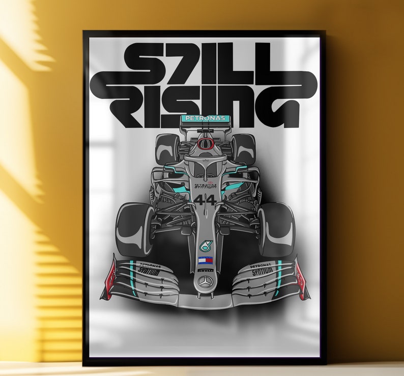 Mercedes AMG W11 F1 Car Poster, Vector Fileai., Minimalist Drawing ...