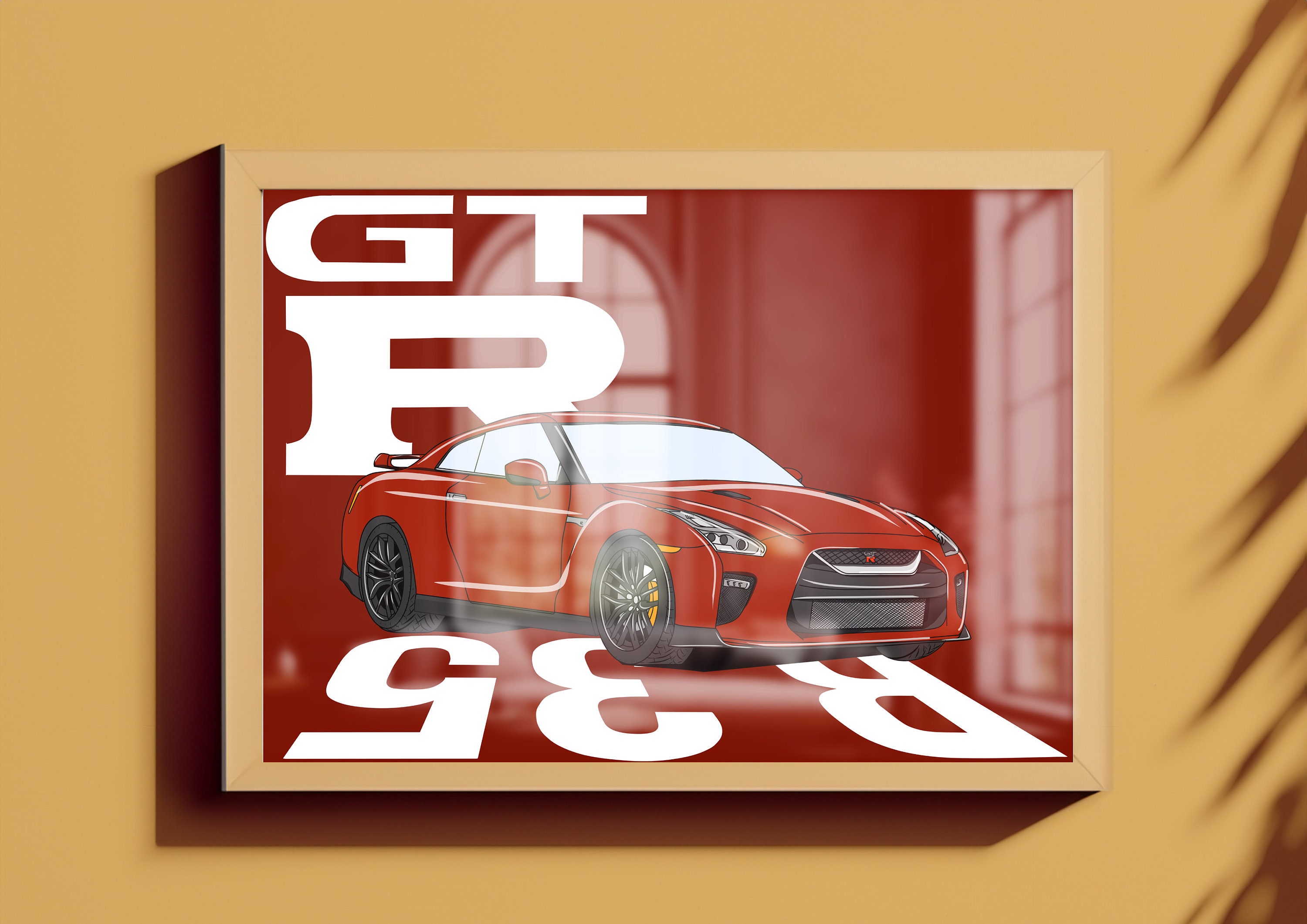 2017 Nissan GT-R R35 A.k.a. Godzilla Vector Fileai. Wall - Etsy