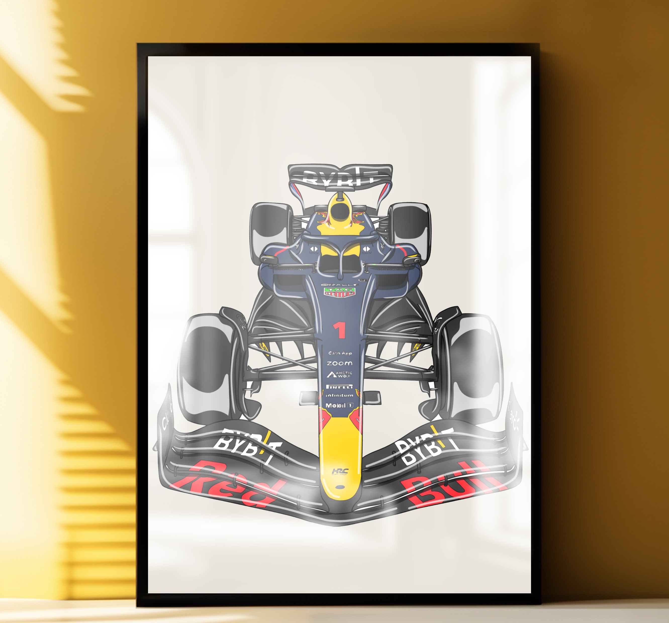 Red Bull Racing RB19 2023 , Vector Fileai., Minimalist Drawing, Poster ...
