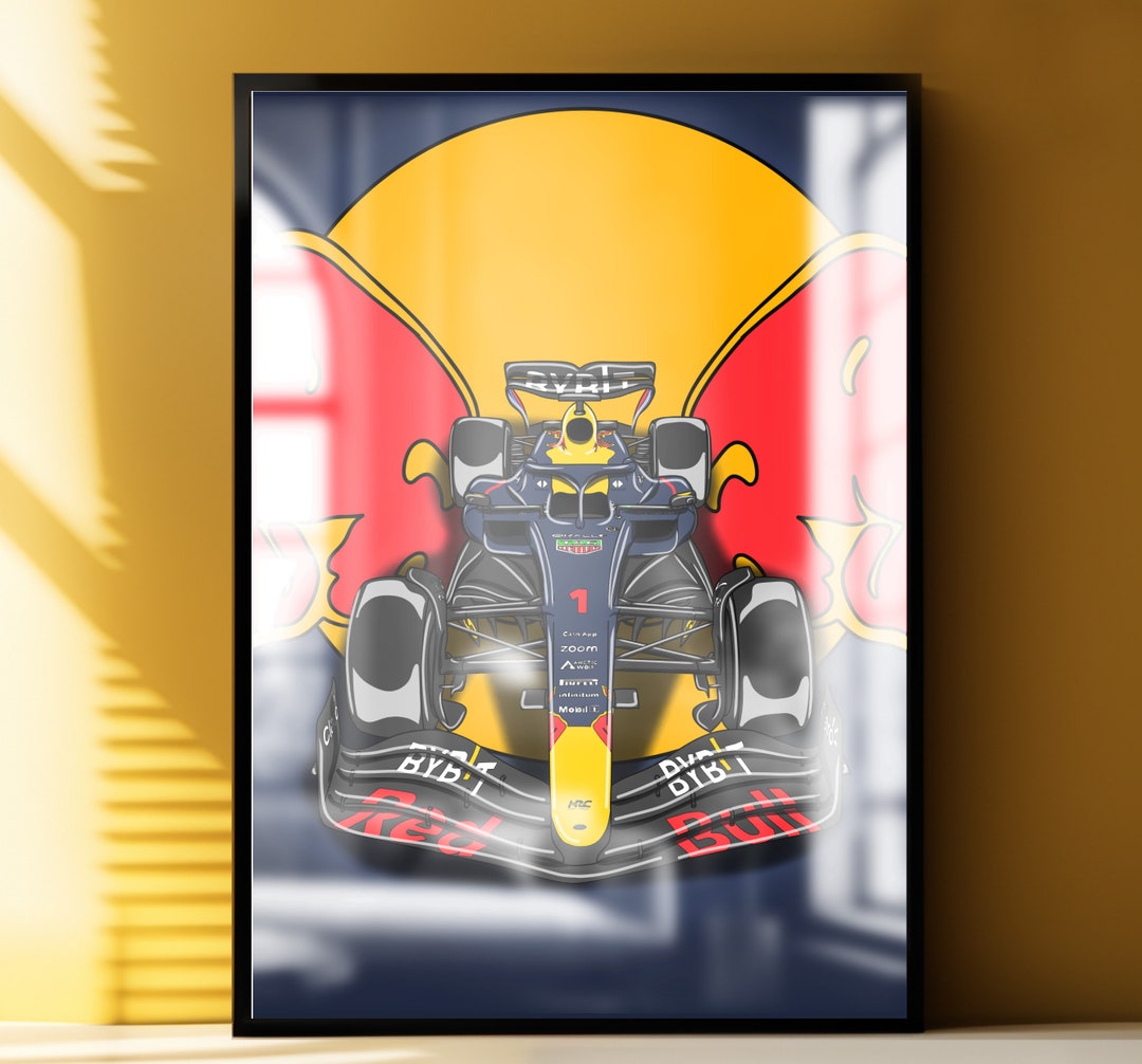 Red Bull Racing RB19 2023 , Vector Fileai., Minimalist Drawing, Poster ...