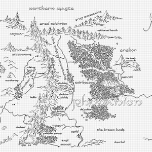 Lord of the Rings Laser Engrave Cnc Cut Wood Carve Map Lotr Middle ...