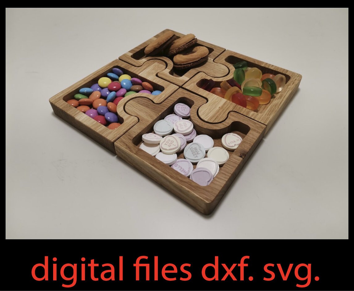 Puzzle Serving Trays Digital Files Svg Dxf - Etsy