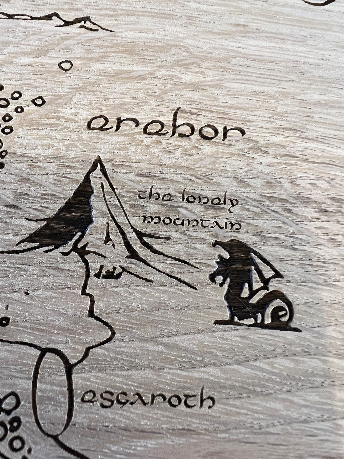 Lord of the Rings Laser Engrave Cnc Cut Wood Carve Map Lotr Middle ...