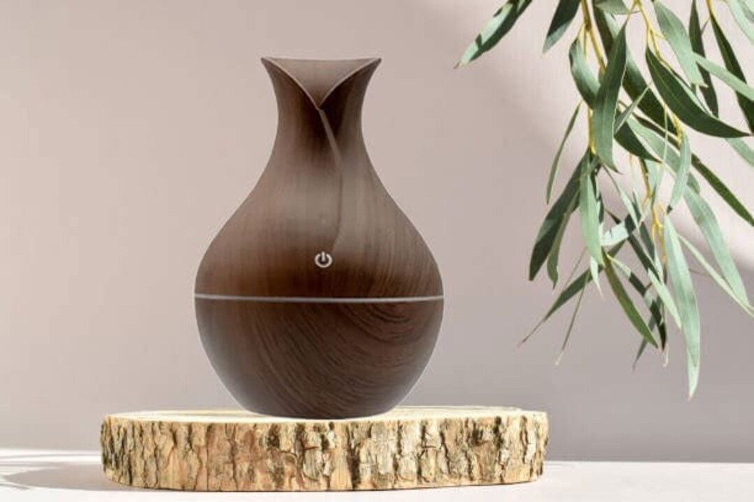 Eco Friendly Vintage Dark Wood Vase Humidifier - Etsy