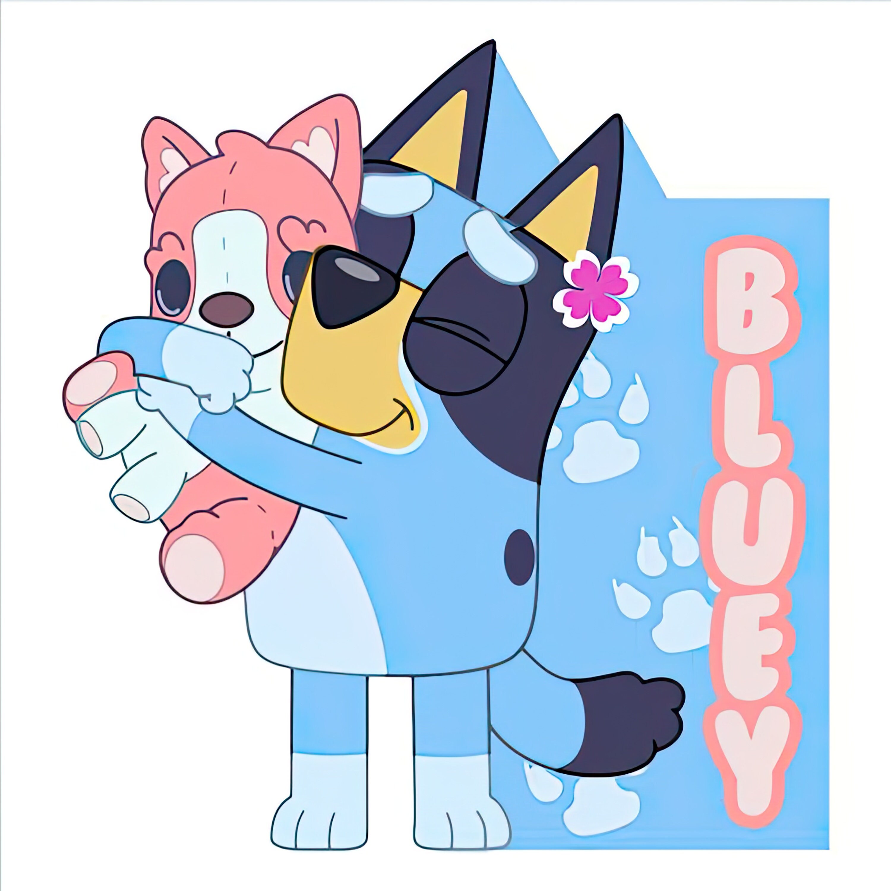 Lovely Bluey With His Bear PNG Bluey Movie Character Digital - Etsy