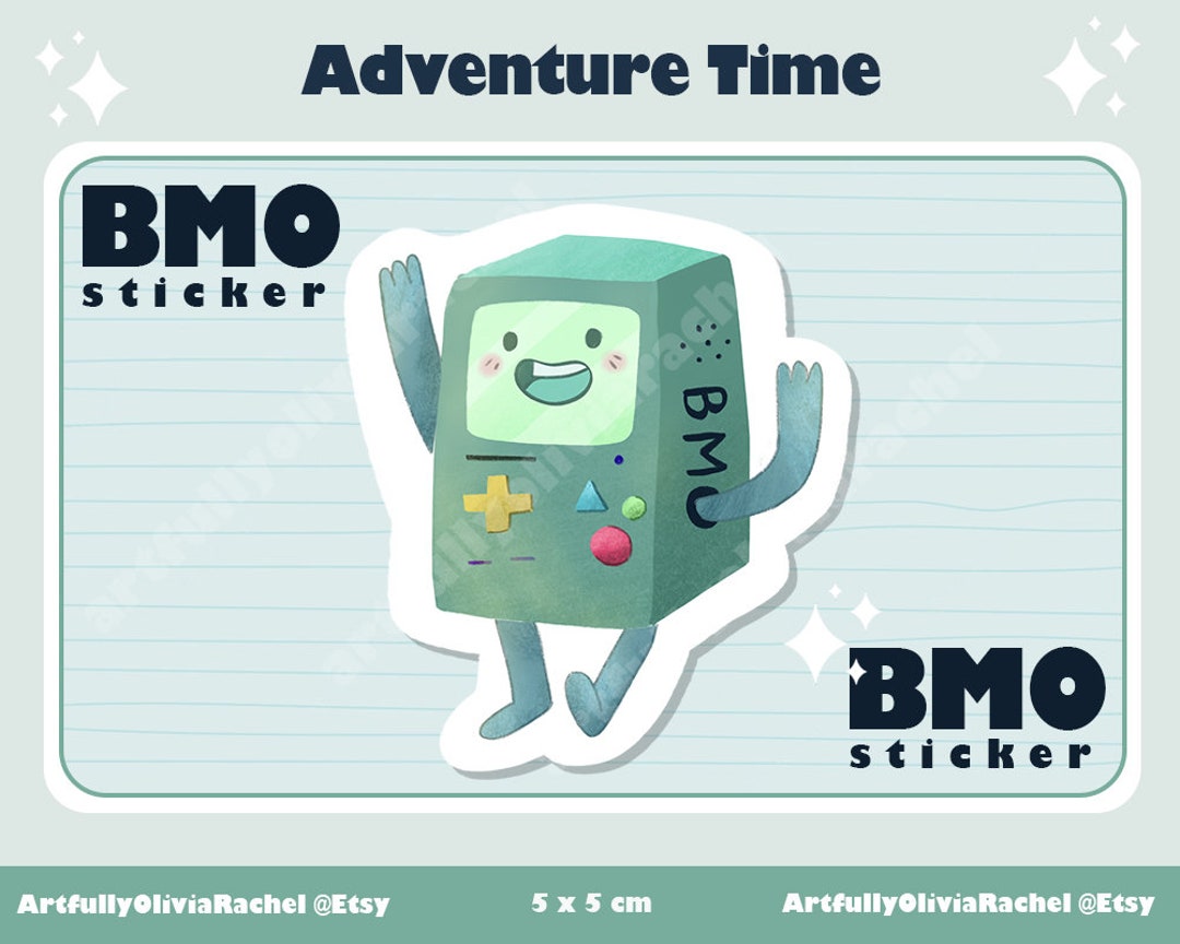 Cute BMO Sticker Adventure Time Cartoon Sticker Laptop - Etsy