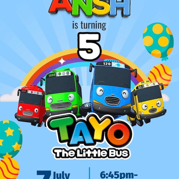 Tayo Birthday Party - Etsy