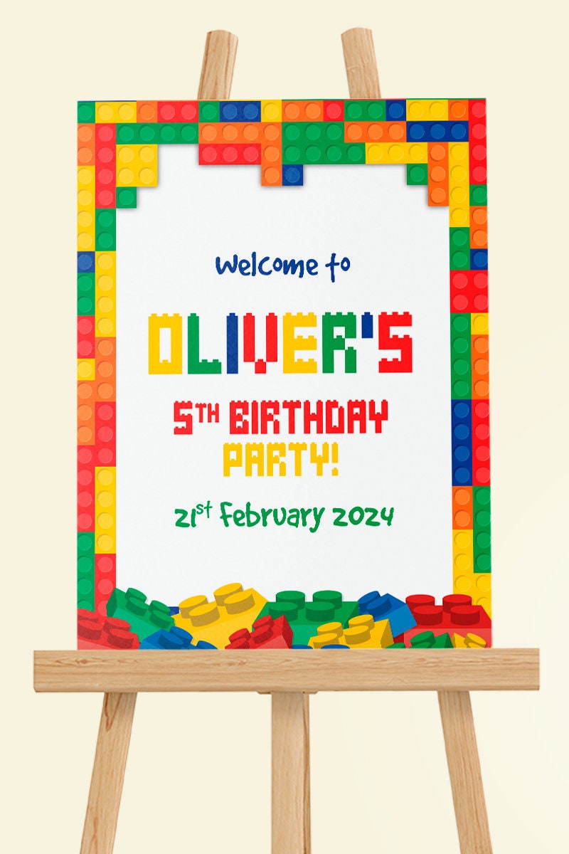 Building Blocks Welcome Standee Building Bricks Sign Welcome Poster ...