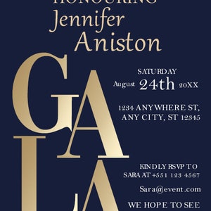 Navy Blue Velvet Gala Invitation, Birthday Party Invite (digital) - Etsy