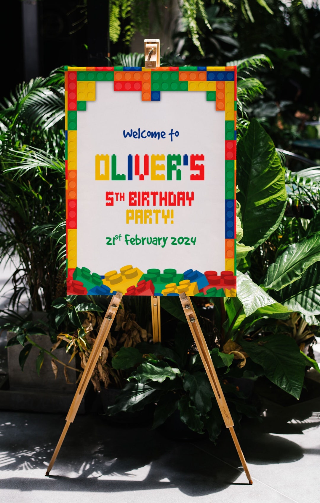 Building Blocks Birthday Welcome Sign, Party Decorations (digital) - Etsy
