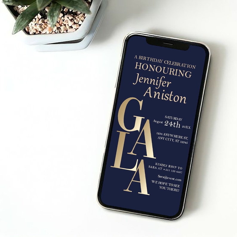 Navy Blue Velvet Gala Invitation, Birthday Party Invite (digital) - Etsy