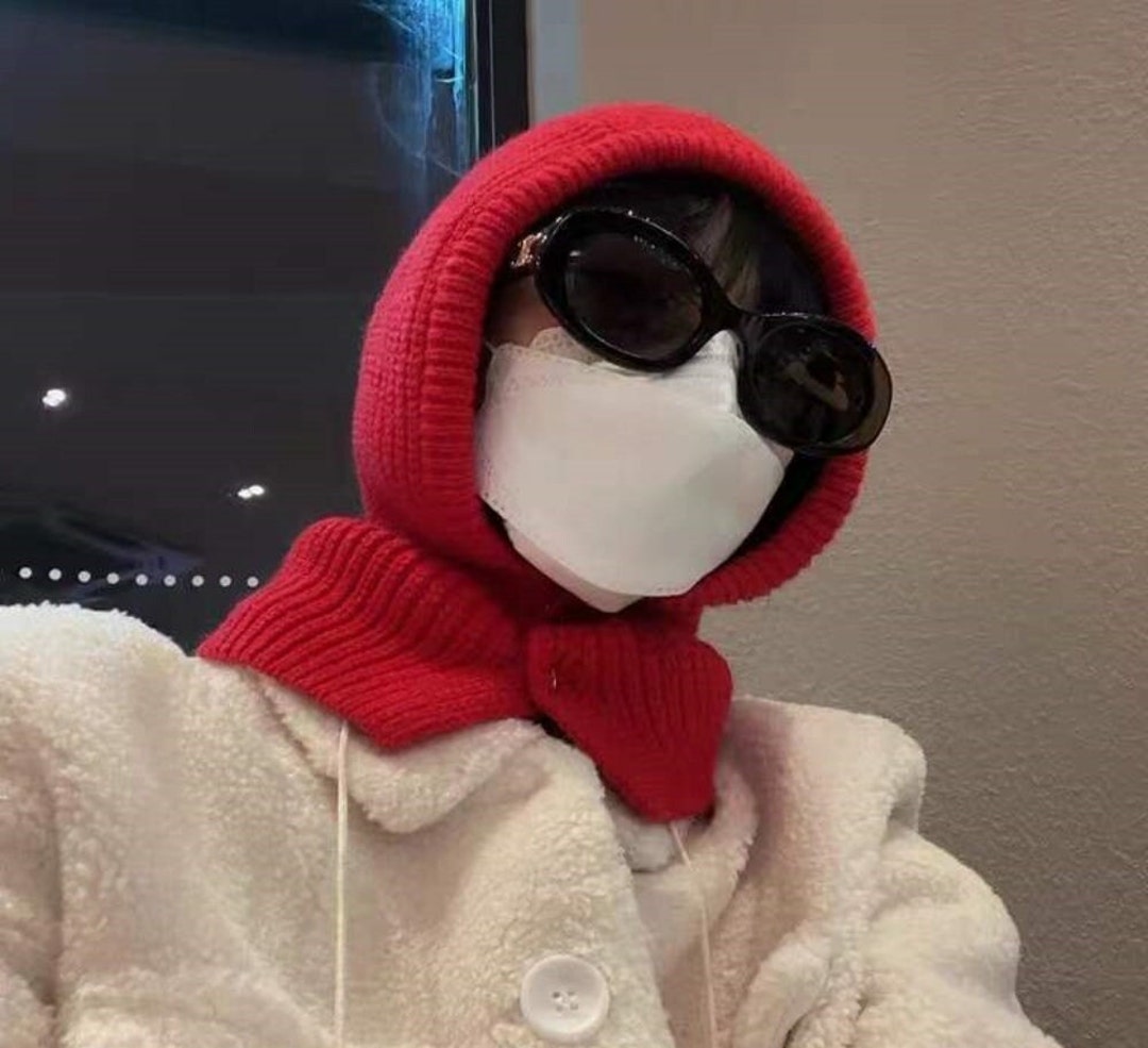 16 Colors Balaclava Hats Christmas Women Shawl Hood Crochet - Etsy