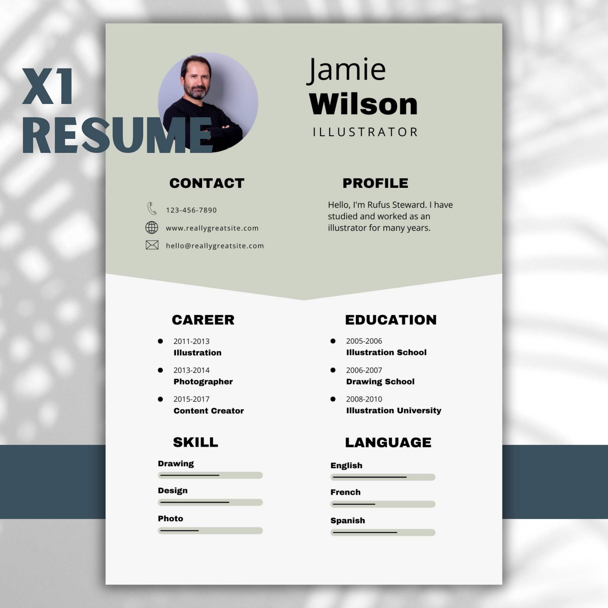 Resume Template Modern CV Template CANVA Template - Etsy