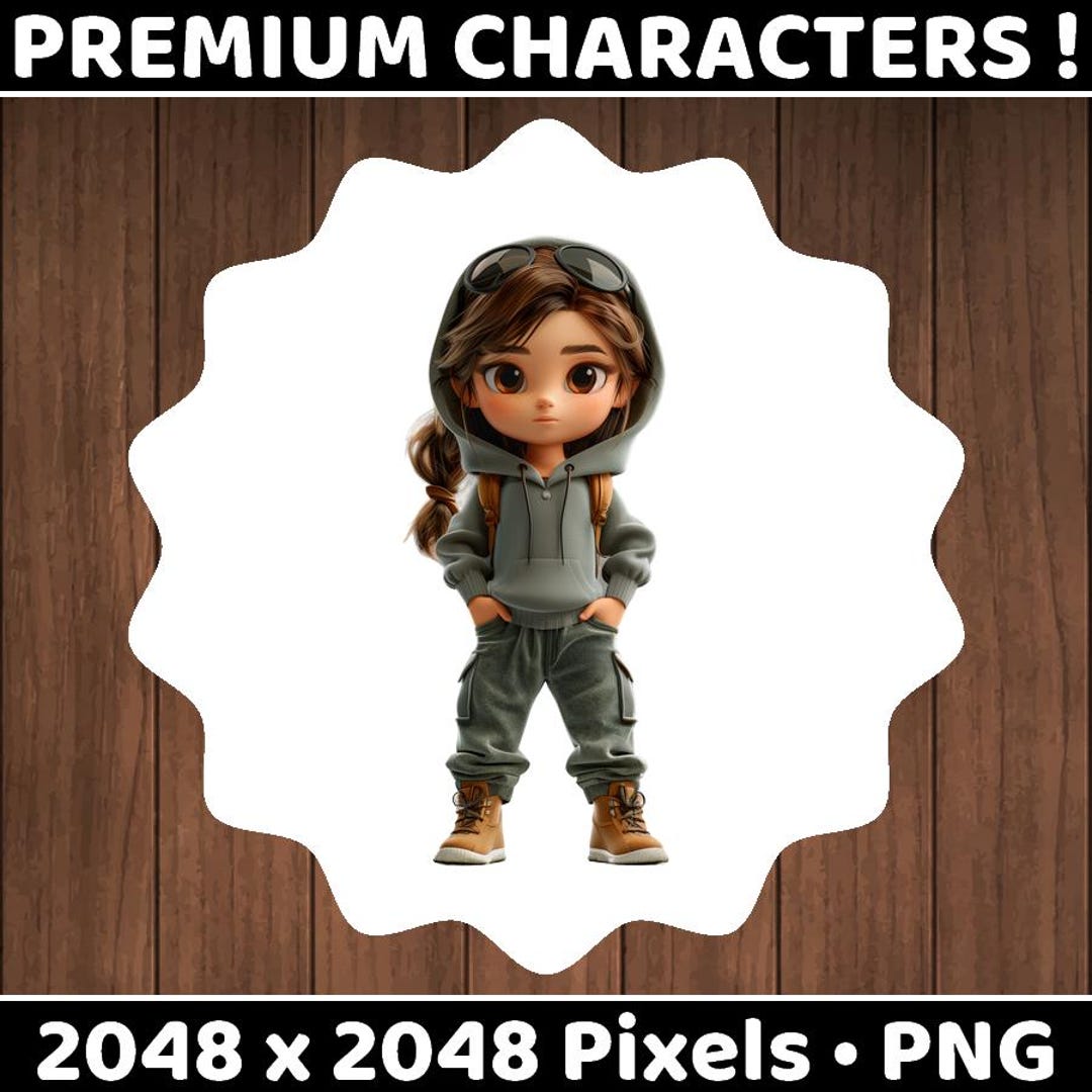 Little Hacker Girl, Premium Characters, High Quality, Transparent ...