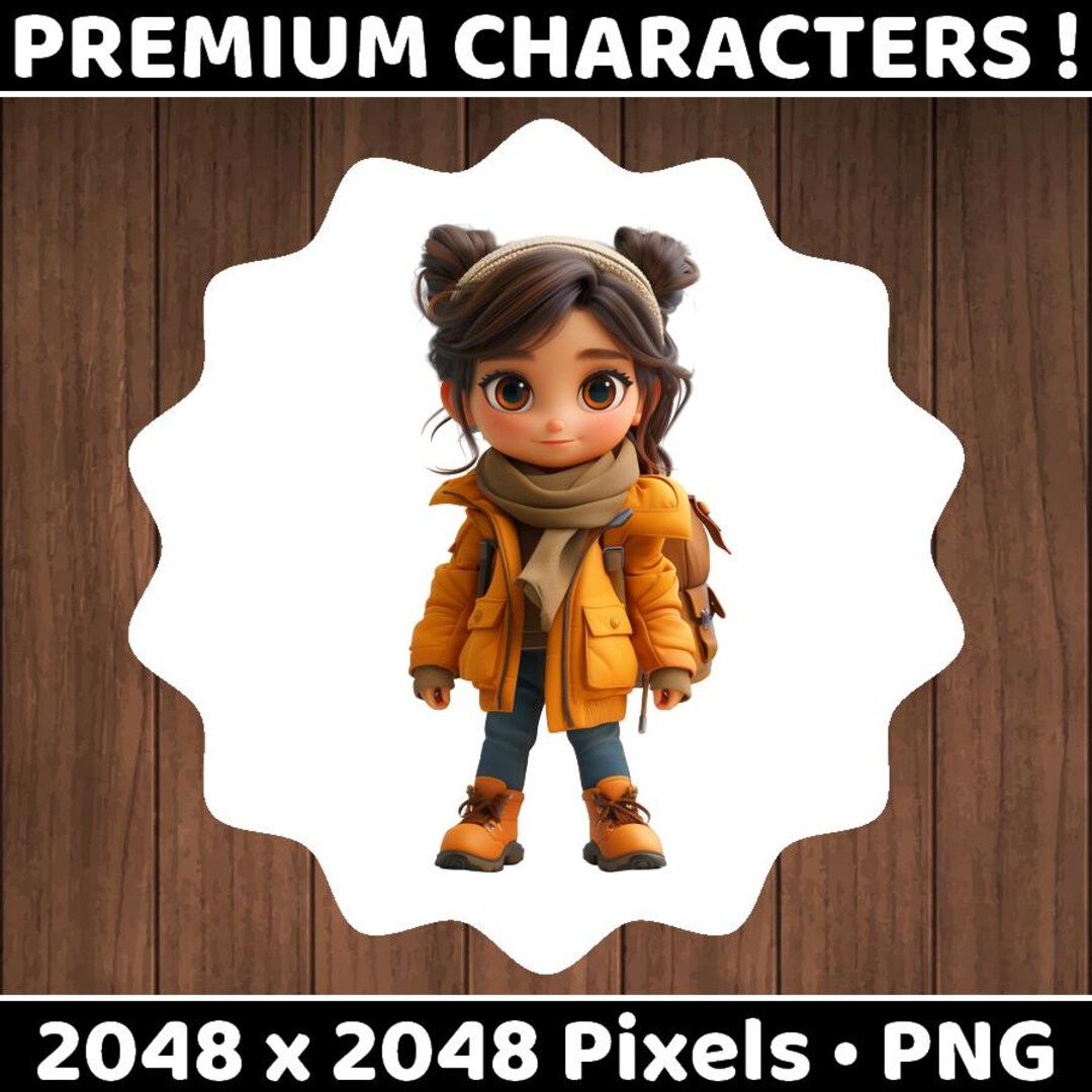 Little Tour Guide Girl, Premium Characters, High Quality, Transparent ...