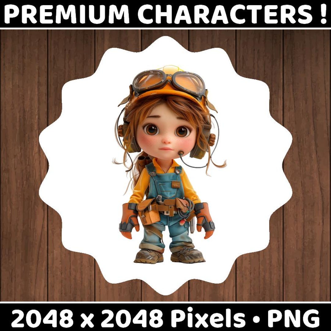 Little Miner Girl, Premium Characters, High Quality, Transparent ...