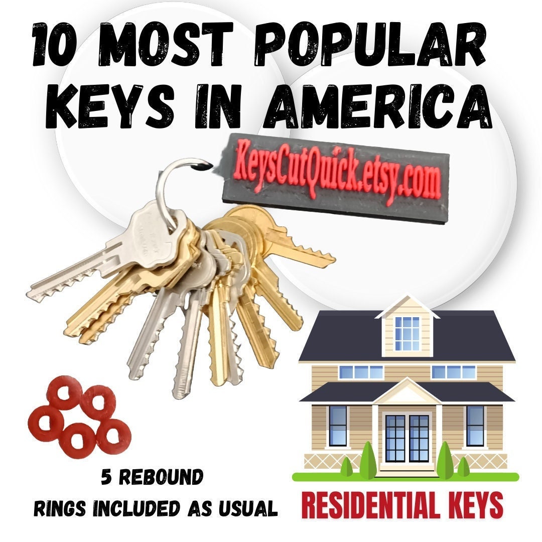 10 Most Popular Keys in America New Key Pack for Locksmith Training ...