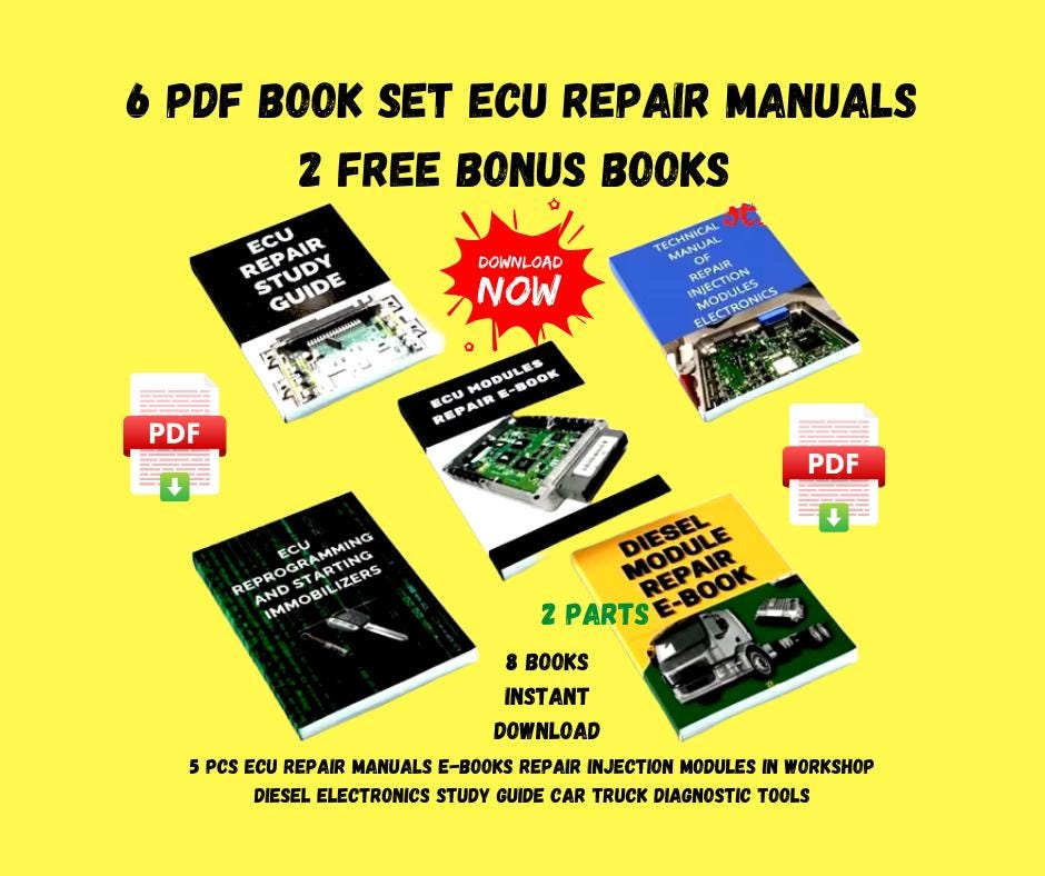 8 Books ECU & Key Programming Repair Manuals Ebooks Repair Injection ...