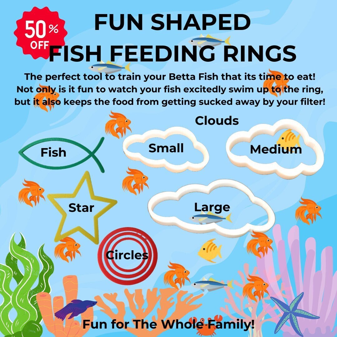 Cloud Shaped Fish Feeding Ring Keep Your Aquarium Clean and Food ...