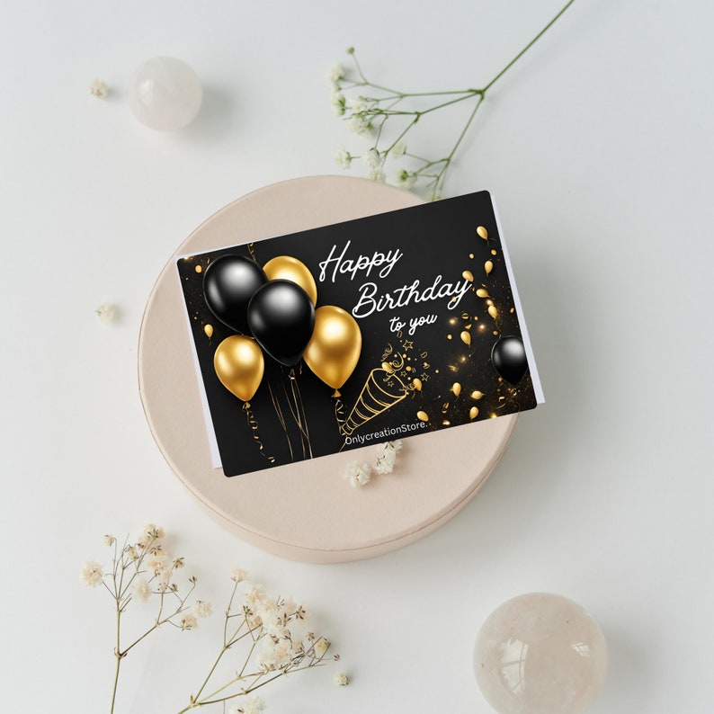 Happy Birthday Cake Carddigital File Printable Birthday - Etsy