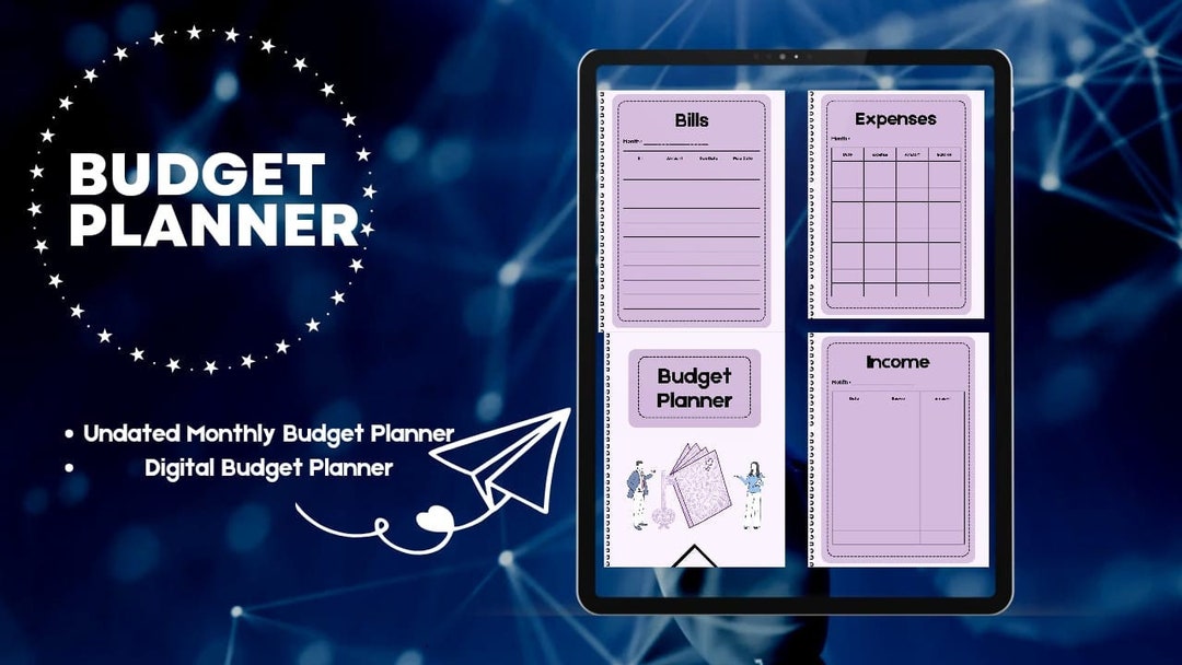 Budget Planner With Monthly Budget Savings Goals Expense Tracker and ...