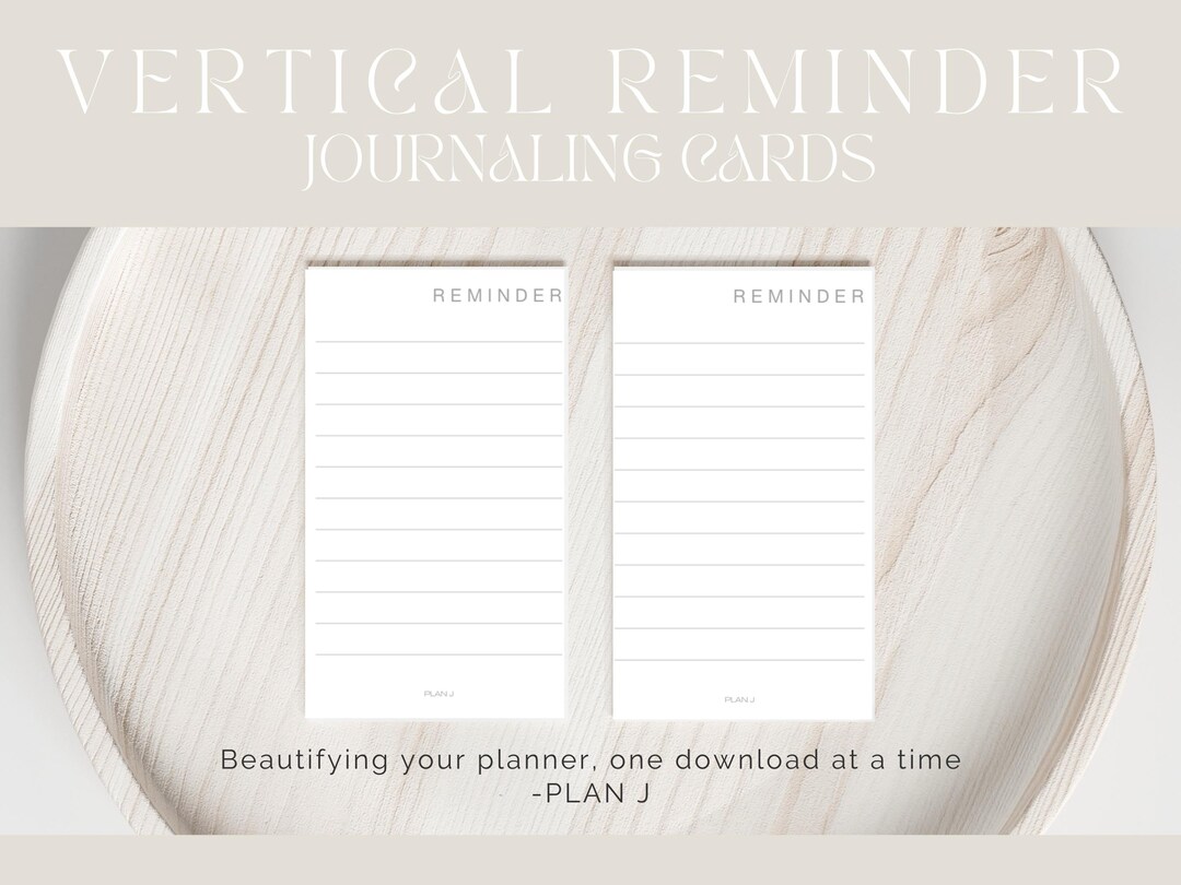 Vertical Reminder Cards - Etsy