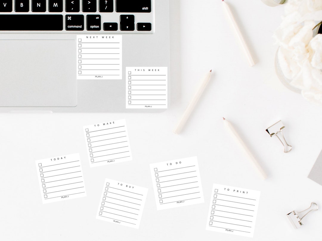 Mini Post It LISTS Printables - Etsy