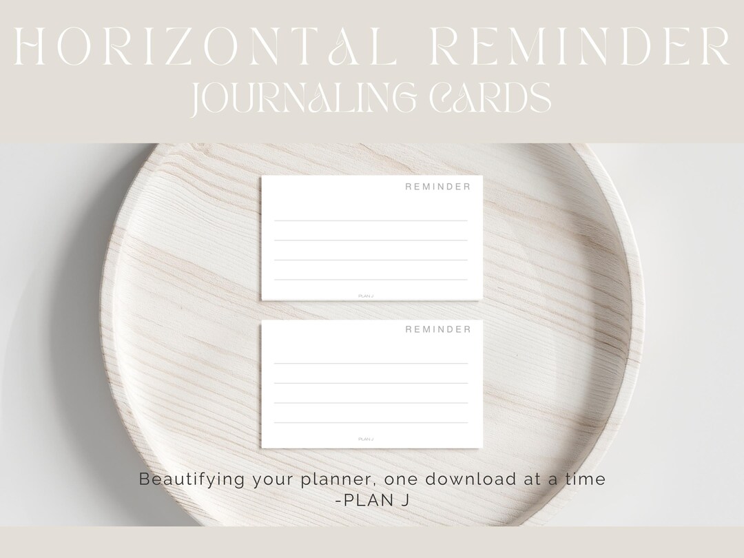 Horizontal Reminder Cards - Etsy
