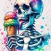 Ice Cream Skeleton DTF Transfer - Etsy