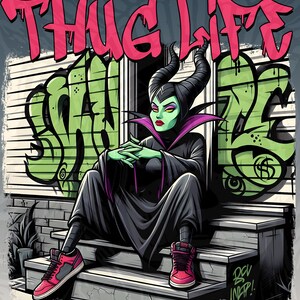 Thug Life Evil Queen M DTF Transfer - Etsy