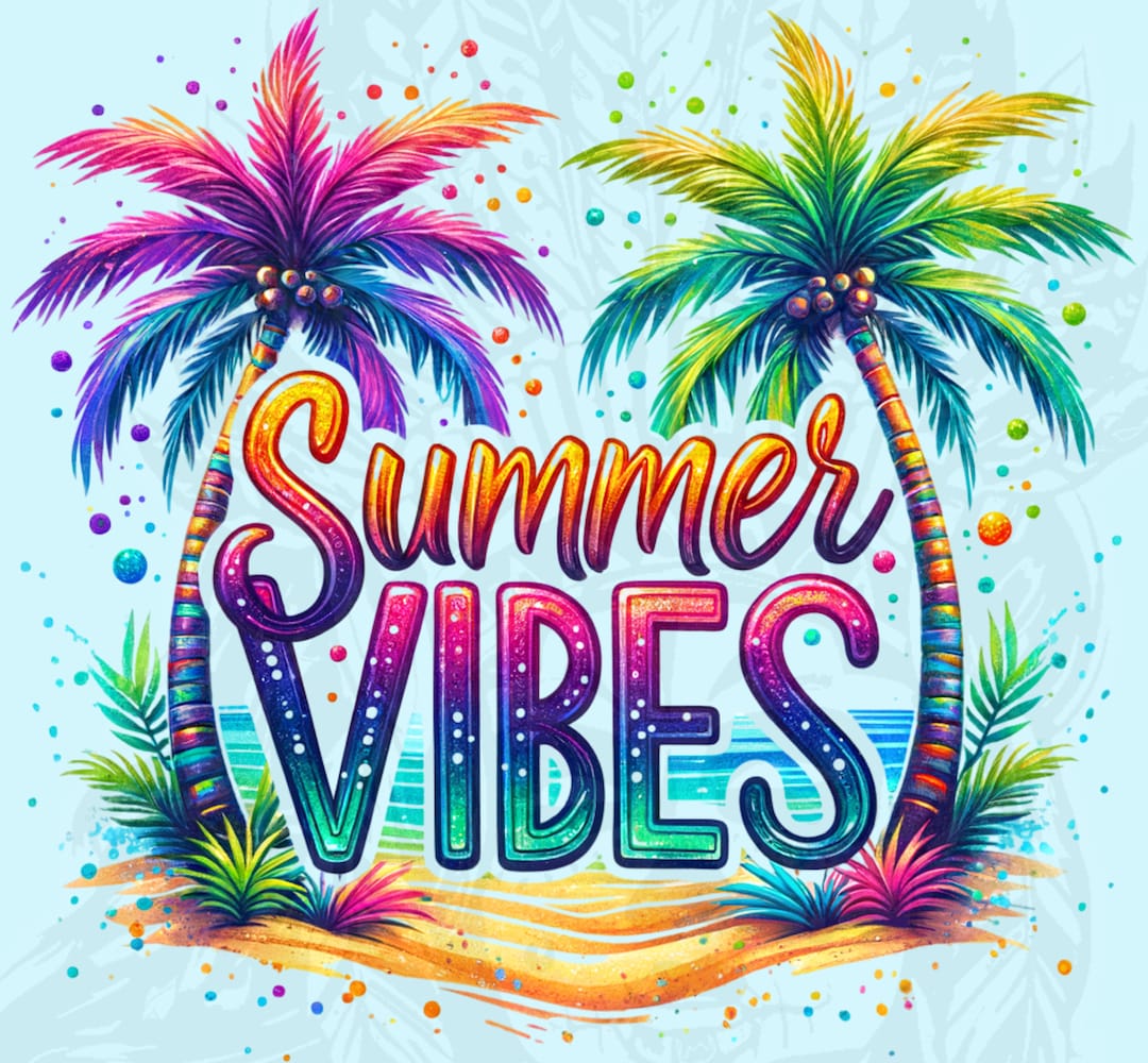 Summer Vibes Beach DTF Transfer - Etsy