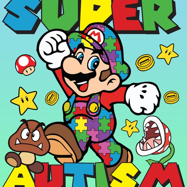 Super Mario Autism Png - Etsy