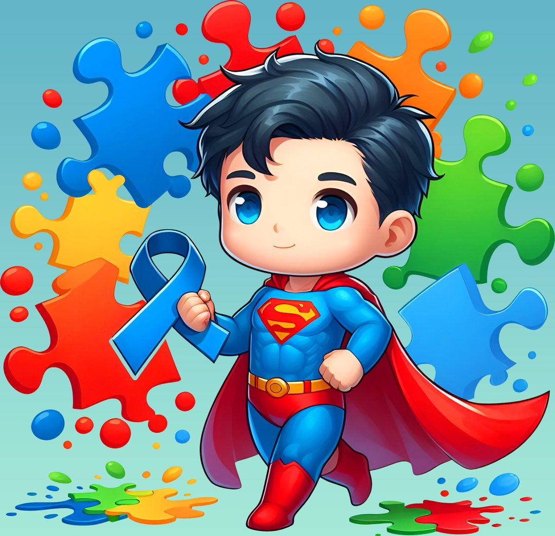 Superman Autism Awareness DTF Transfer - Etsy