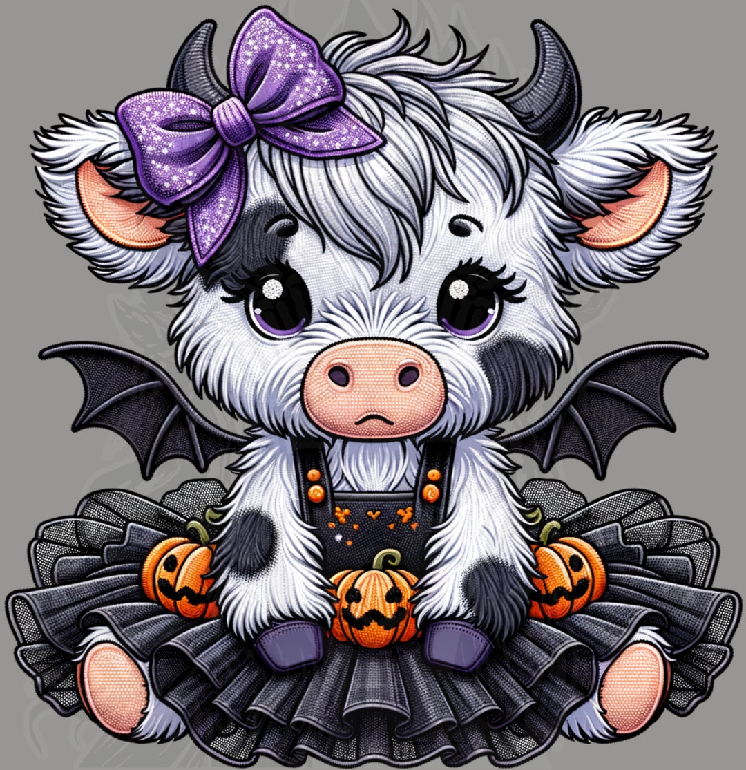 Halloween Cow DTF Transfer - Etsy