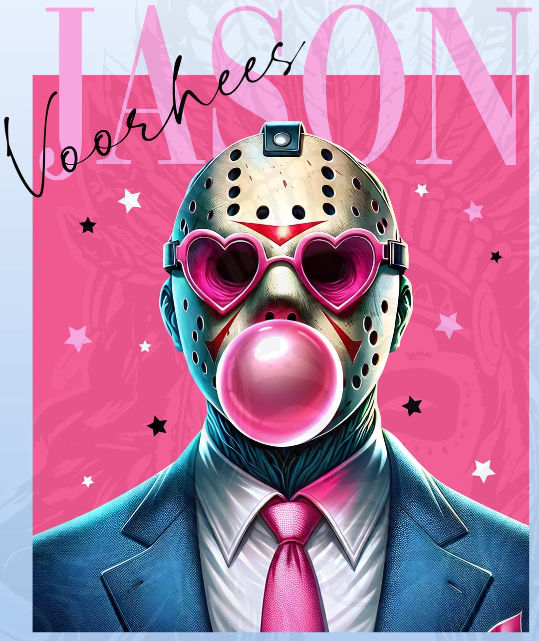 Pink Jason Bubble DTF Transfer - Etsy